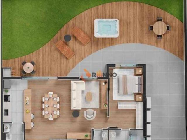 Apartamento Garden com 3 dormitórios à venda, 242 m² por R$ 2.887.325,34 Ecoville Curitiba/PR