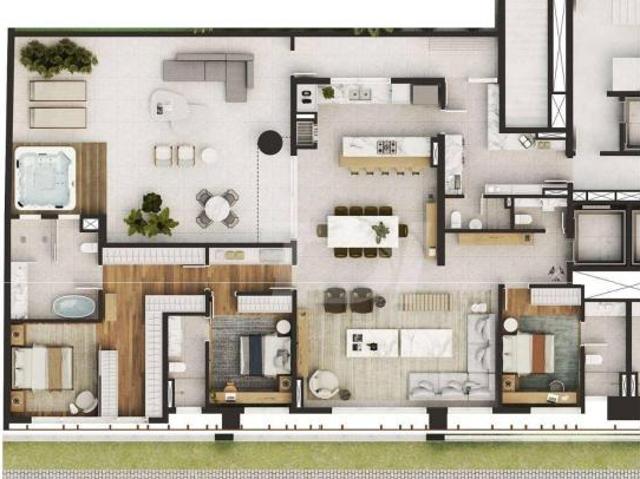 Apartamento Garden com 3 dormitórios à venda, 277 m² por R$ 3.705.341,11 Juvevê Curitiba/PR