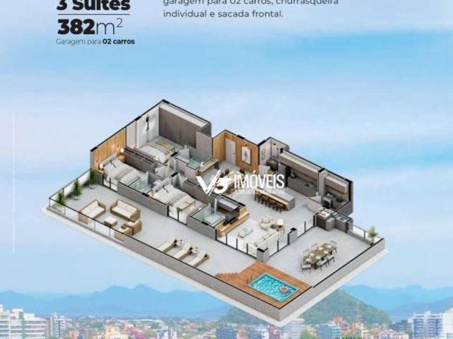 Apartamento Garden com 3 dormitórios à venda por R$ 2.550.000,00 Centro Guaratuba/PR