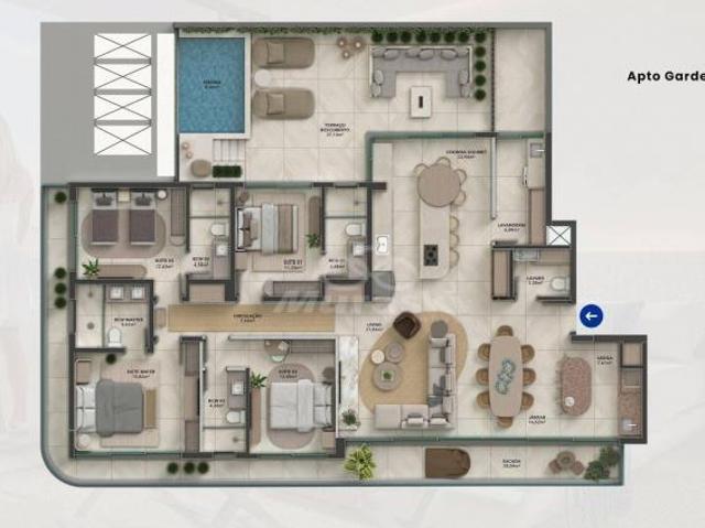 Apartamento Garden com 4 dormitórios à venda, 274 m² por R$ 4.518.440,00 Centro Guaratuba/PR