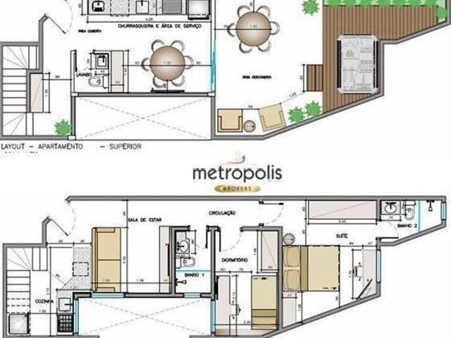 Apartamento Garden à venda, 57 m² por R$ 470.001,00 Jardim Pilar Santo André/SP