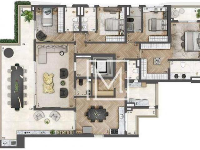 Apartamento Garden à venda, 632 m² por R$ 5.901.525,00 Chácara Klabin São Pa