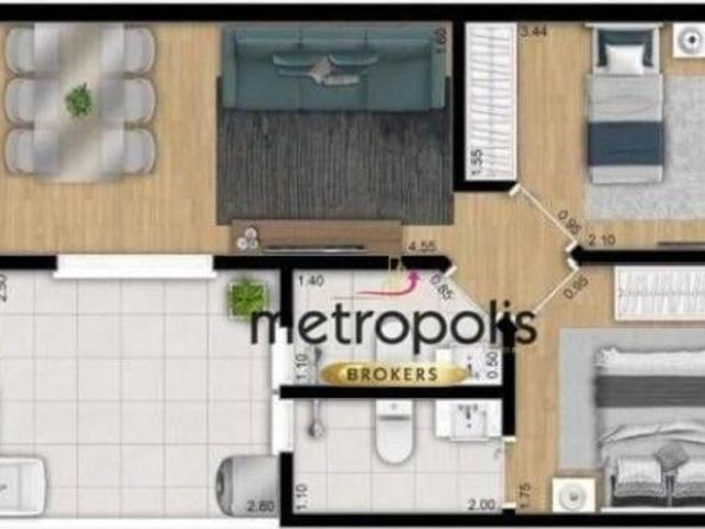 Apartamento Garden à venda, 83 m² por R$ 449.000,00 Campestre Santo André/SP