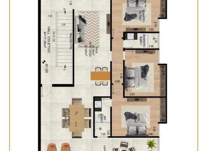 Apartamento Garden à venda, 127 m² por R$ 600.000,00 Fontesville Juiz de Fora/MG
