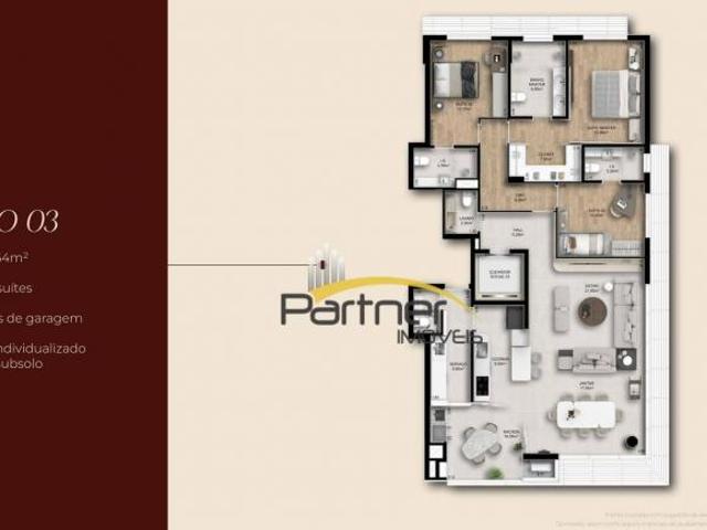 Apartamento Garden à venda, 166 m² por R$ 4.616.918,00 Batel Curitiba/PR