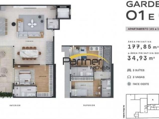 Apartamento Garden à venda, 177 m² por R$ 3.390.197,00 Seminário Curitiba/PR