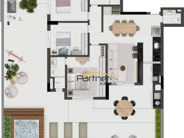 Apartamento Garden à venda, 183 m² por R$ 1.663.000,00 Água Verde Curitiba/PR