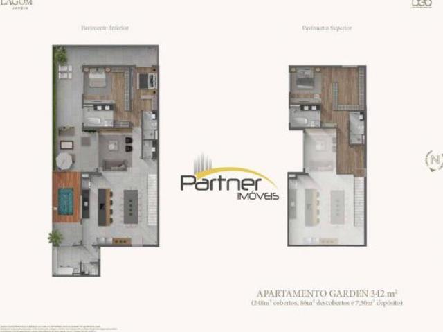 Apartamento Garden à venda, 248 m² por R$ 4.942.200,00 Água Verde Curitiba/PR