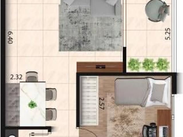 Apartamento Garden à venda, 2 quartos no bairro Estuário em Santos