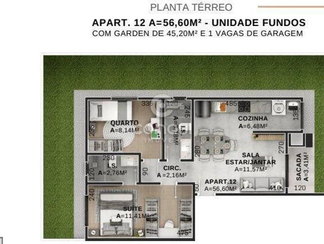 Apartamento Garden à Venda no Afonso Pena | 103,57