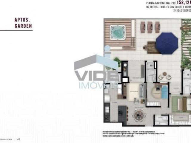 APARTAMENTO GARDEN ALTO PADRÃO COM 2 SUÍTES E 2 VAGAS PARA VENDA NA NOVA CAMPINAS EM CAMPINAS/SP