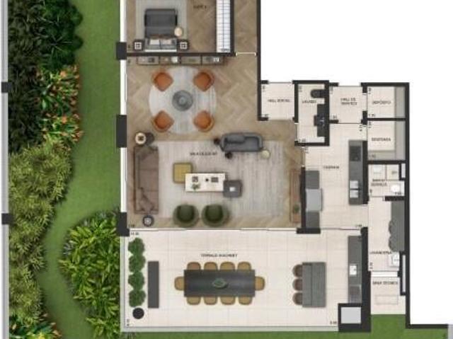 Apartamento Garden House 772m 5 vagas com piscina e amplo quintal