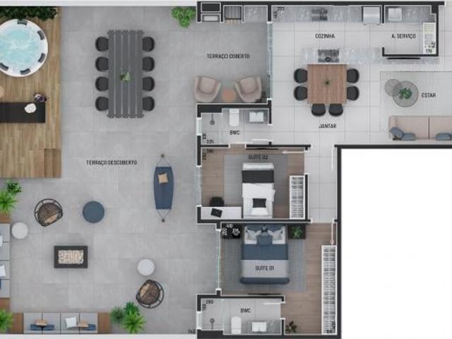 Apartamento garden no Água Verde