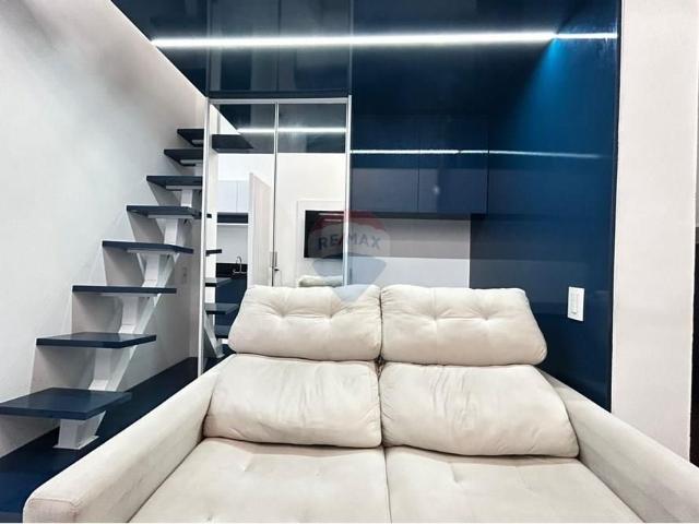 Apartamento integrado e moderno com cama no Mezanino, metrô Brooklin
