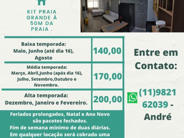 Apartamento kit 50 metros mar
