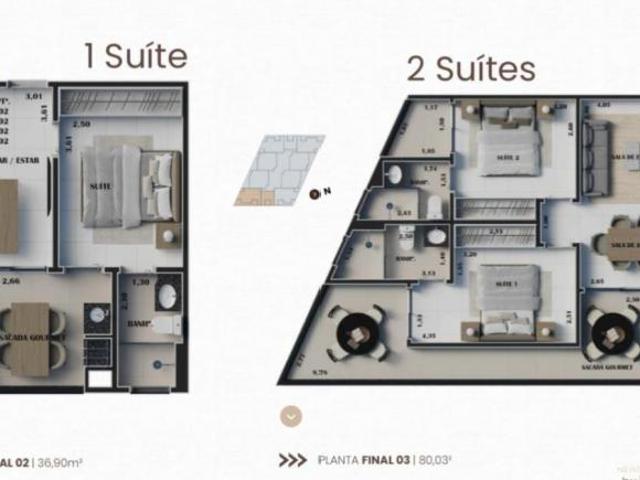 Apartamento Lançamento com 01 suíte na praia grande em Ubatuba
