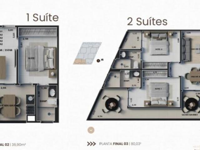 Apartamento Lançamento com 01 suíte na praia grande em Ubatuba