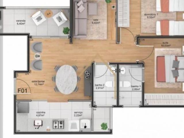 APARTAMENTO LANÇAMENTO EM ÓTIMA LOCALIZAÇÃO NO TERRAS DE SANTA BÁRBARA