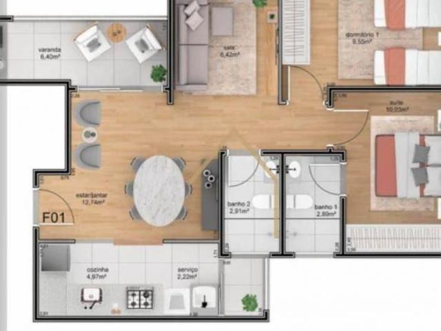 APARTAMENTO LANÇAMENTO EM ÓTIMA LOCALIZAÇÃO NO TERRAS DE SANTA BÁRBARA
