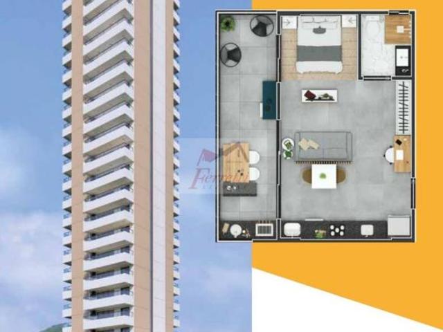 Apartamento Loft com 50 metros a poucos passos da praia