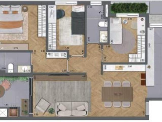 Apartamento maravilhoso com 3 quartos em condomínio clube no Bigorrilho