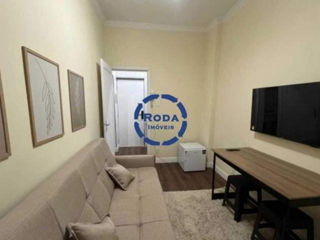 Apartamento mobiliado 1 dormitório no Boqueirão, Santos/SP — exclusividade