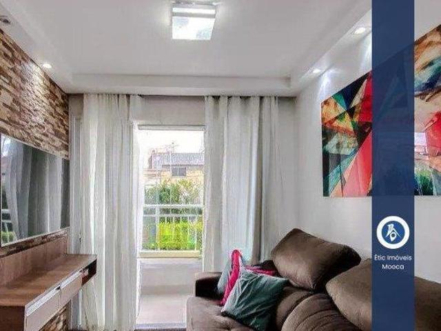 Apartamento mobiliado 33m2 com varanda e lazer com