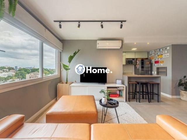 Apartamento mobiliado 60m² | 1 dormitório | Andar alto | Vista livre | 1 vaga