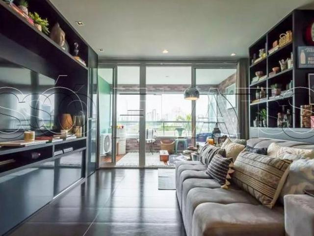 Apartamento mobiliado 70m² no Brooklin próximo Berrini, CPTM e Av. Bandeirantes, 1 vaga