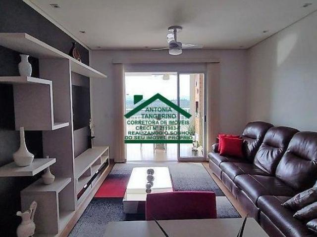 APARTAMENTO MOBILIADO 85,5M²+22M²–3DORMS 1SUÍTE –VARANDA GOURMET–2VAGAS–ARUJÁ/SP