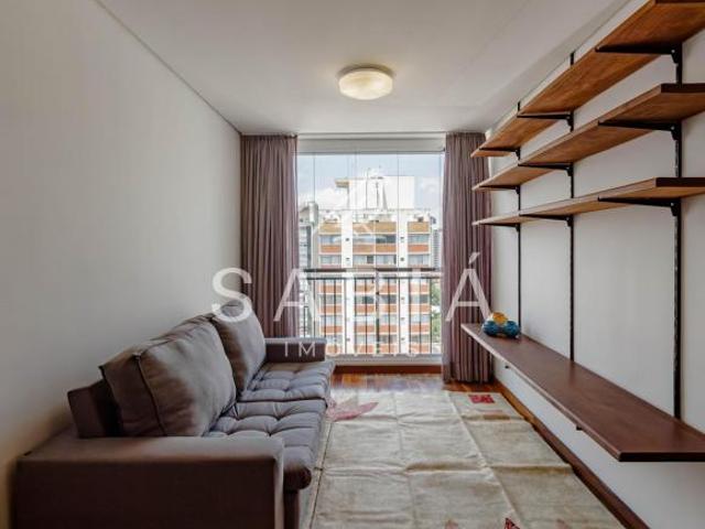 Apartamento mobiliado com dois dormitórios próximo ao metrô faria lima com lazer completo