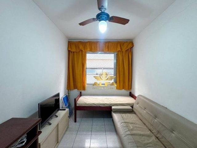 Apartamento mobiliado com suíte e vaga a 1 quadra da Praia das Astúrias – Alfa Imóveis Guarujá