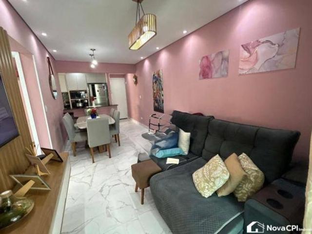 Apartamento mobiliado com sacada gourmet e lazer completo no Ocian Praia Grande