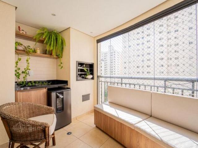 APARTAMENTO MOBILIADO COM VARANDA GOURMET NO PÁTIO FIGUEIRA VILA MASCOTE !