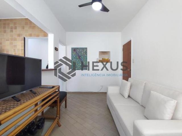 Apartamento mobiliado com vista mar na quadra mar da Praia das Asturias, Guaruja