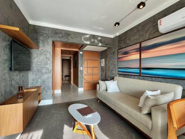 Apartamento Mobiliado com Vista Mar sendo Prédio Frente Mar com Lazer Completo