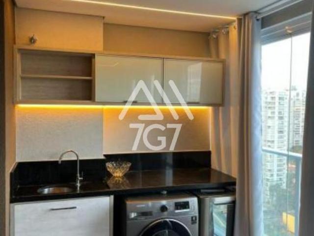 APARTAMENTO MOBILIADO COM VISTA LIVRE PONTE ESTAIADA NO BROOKLIN
