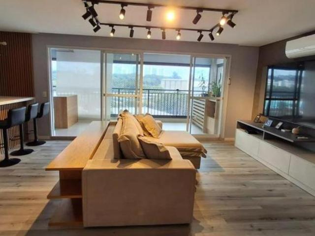 Apartamento Mobiliado com 113m², 3 Dormitórios, 2 suítes, 2 vagas em Santo Amaro