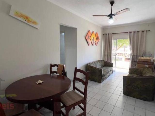 Apartamento mobiliado com 1 dormitório 100 metros da praia com lazer completo à venda, 51 m² por R$