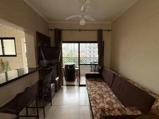 Apartamento MOBILIADO com 1 dormitório à venda, 58 m² por R$ 370.000 Vila Guilhermina Praia Gran