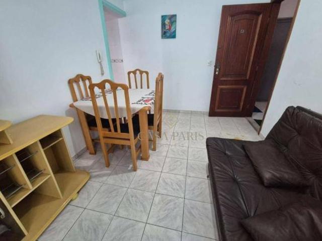 Apartamento MOBILIADO com 1 dormitório à venda, 50 m² por R$ 310.000 Aviação Praia Grande/SP
