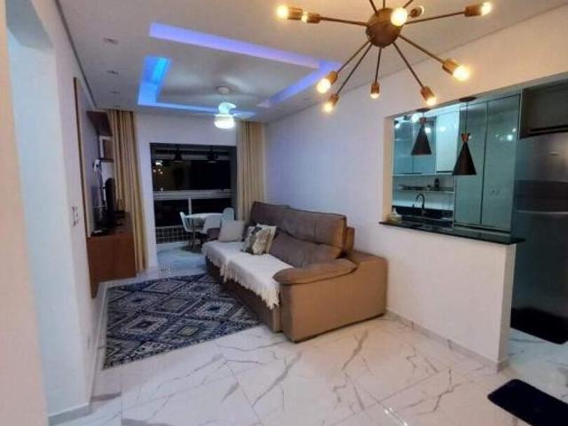 Apartamento MOBILIADO com 2 dormitórios à venda, 74 m² por R$ 780.000 Boqueirão Praia Grande/SP