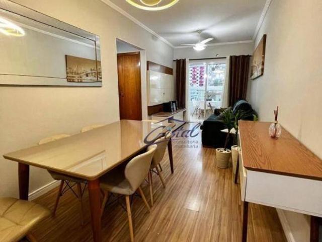 Apartamento MOBILIADO com 2 dormitórios à venda, 93 m² por R$ 640.000 Boqueirão Praia Grande/SP