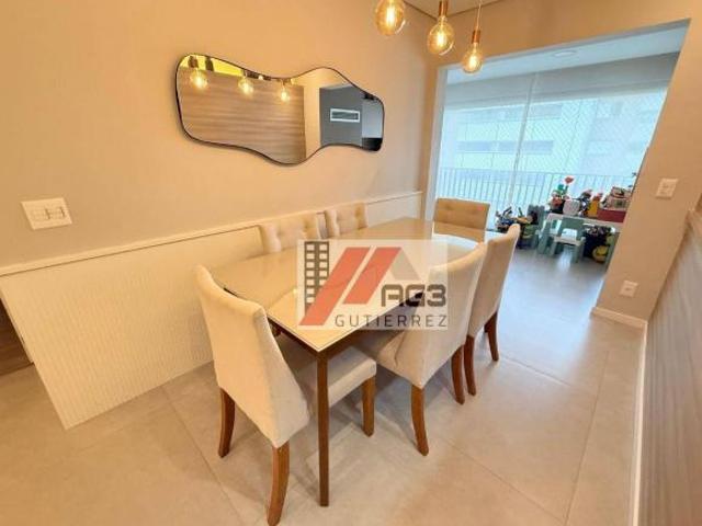 Apartamento mobiliado com 2 dormitórios, suíte, varanda gourmet, ar condicionado, 2 vagas e lazer na
