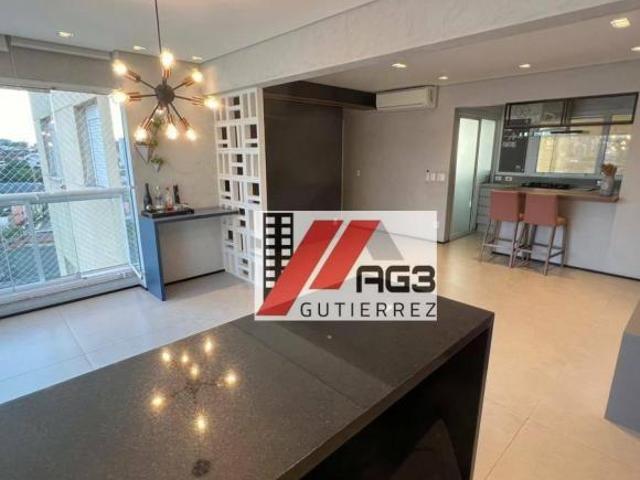 Apartamento mobiliado com 3 dormitórios, varanda gourmet e 3 vagas na Vila Romana