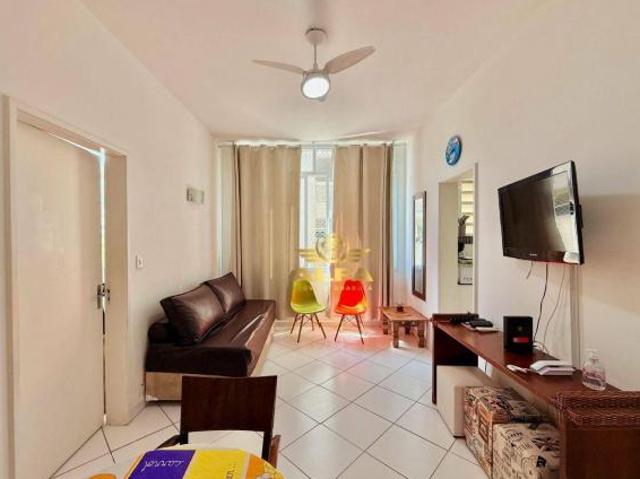 Apartamento mobiliado à venda em Pitangueiras Guarujá  1 suíte  50m da praia  portaria 24h | Alfa Im