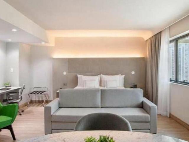 Apartamento mobiliado disponível para venda com 26m² e 01 vaga de garagem