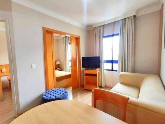 Apartamento mobiliado disponível para venda com 28m² e 01 vaga de garagem