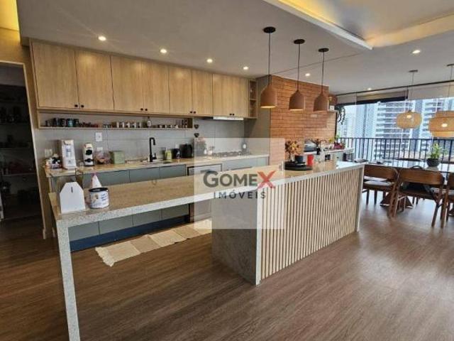 Apartamento mobiliado e sofisticado na Vila Mascote | 143m² | 3 suítes | Varanda gourmet