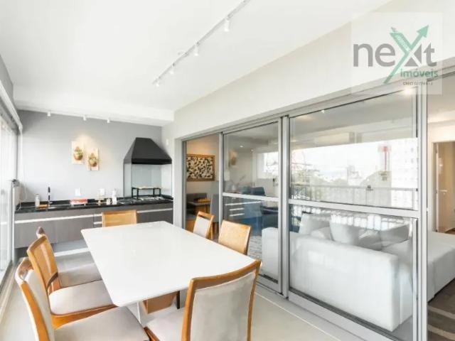 Apartamento Mobiliado na Mooca com sacada gourmet 140 m² 3 suítes 2 vagas lazer no rooftop